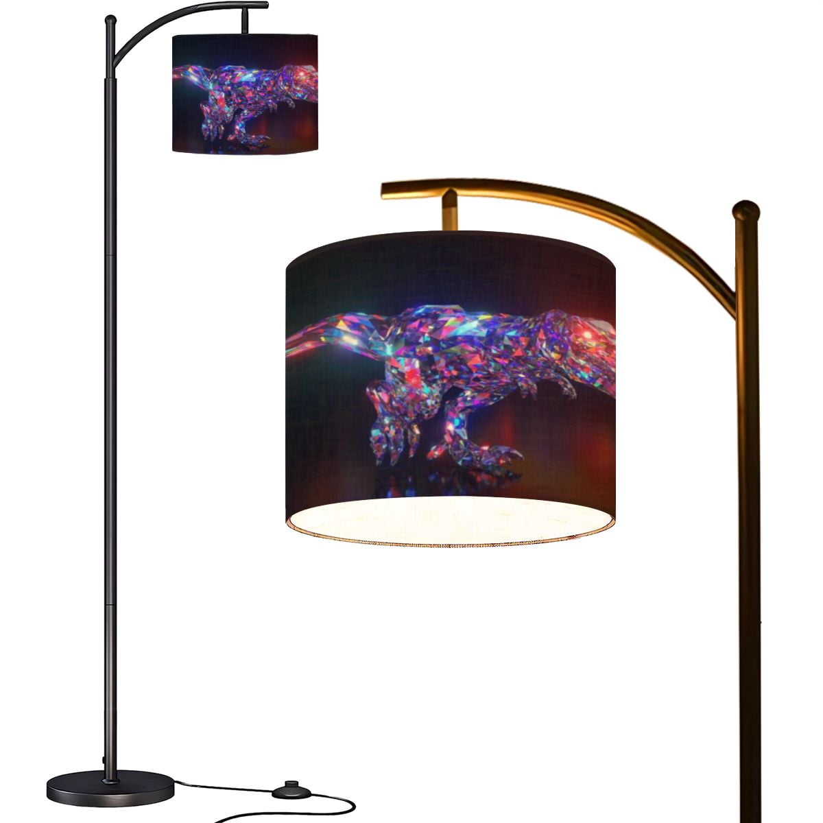 Arc Floor Lamps Collection diamond animals Walking dinosaur Nature ...