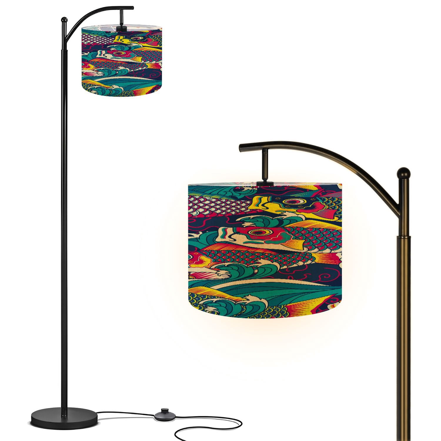 Arc Floor Lamps Colorful Koinobori carp streamer carp shaped windsocks ...