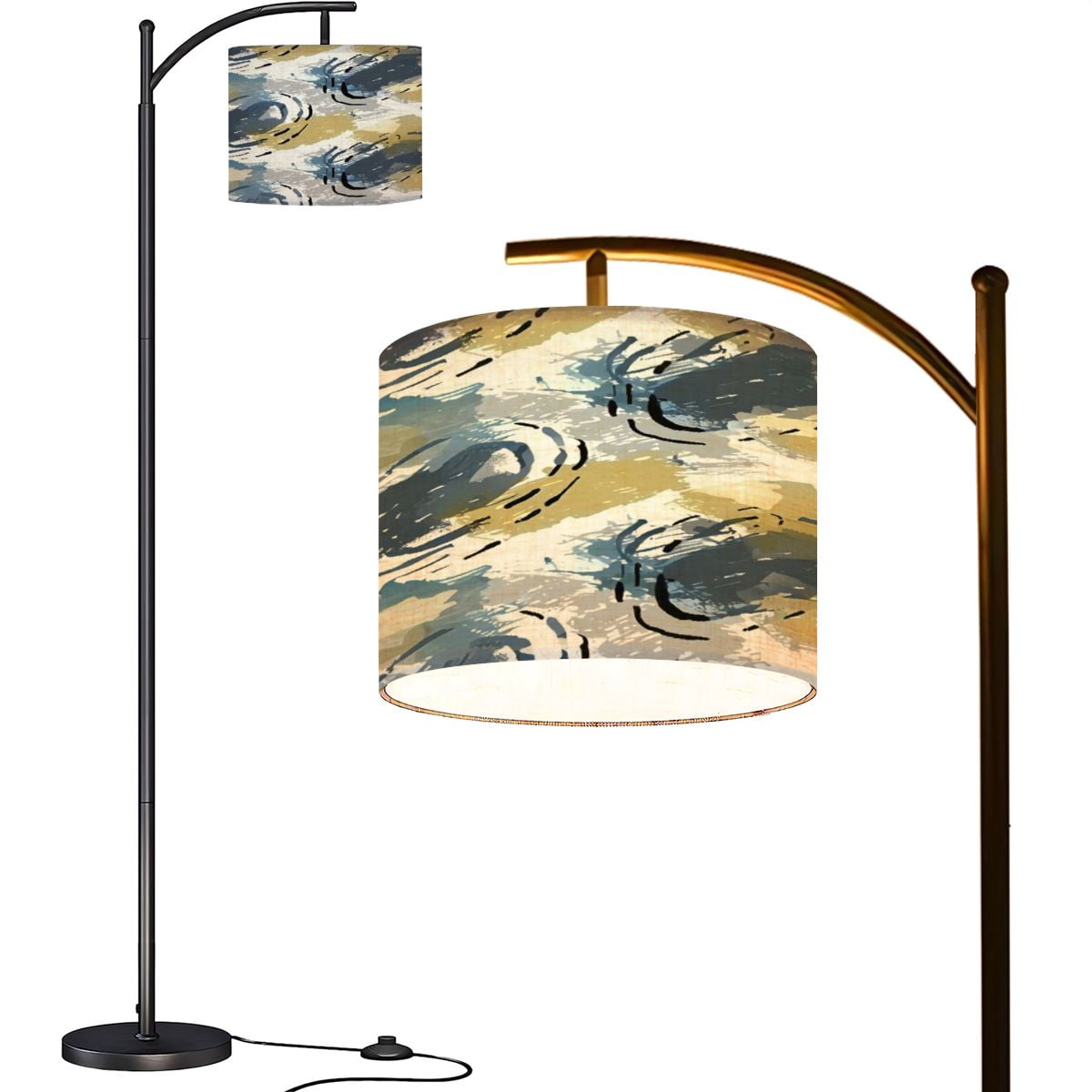 Arc Floor Lamps Colorful plaid check square seamless pattern dark blue ...