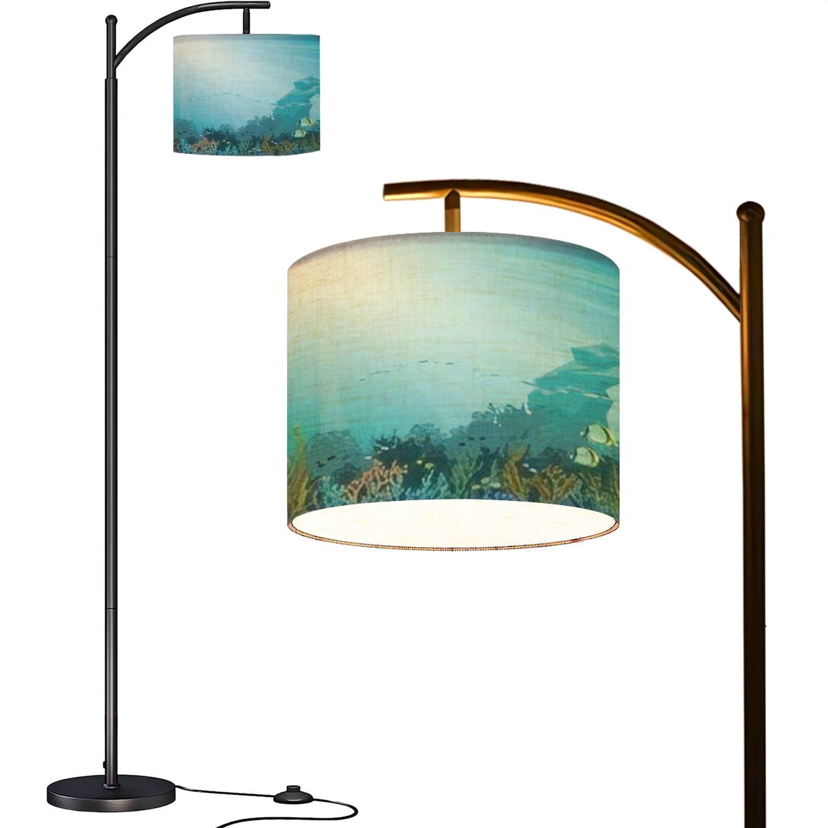 Arc Floor Lamps Coral school fish underwater arch blue sea Underwater ...