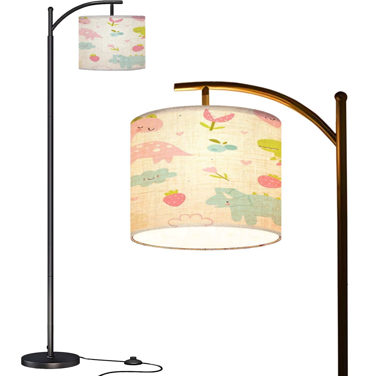 Arc Floor Lamps Cute pattern dino girls Seamless girly print cute ...