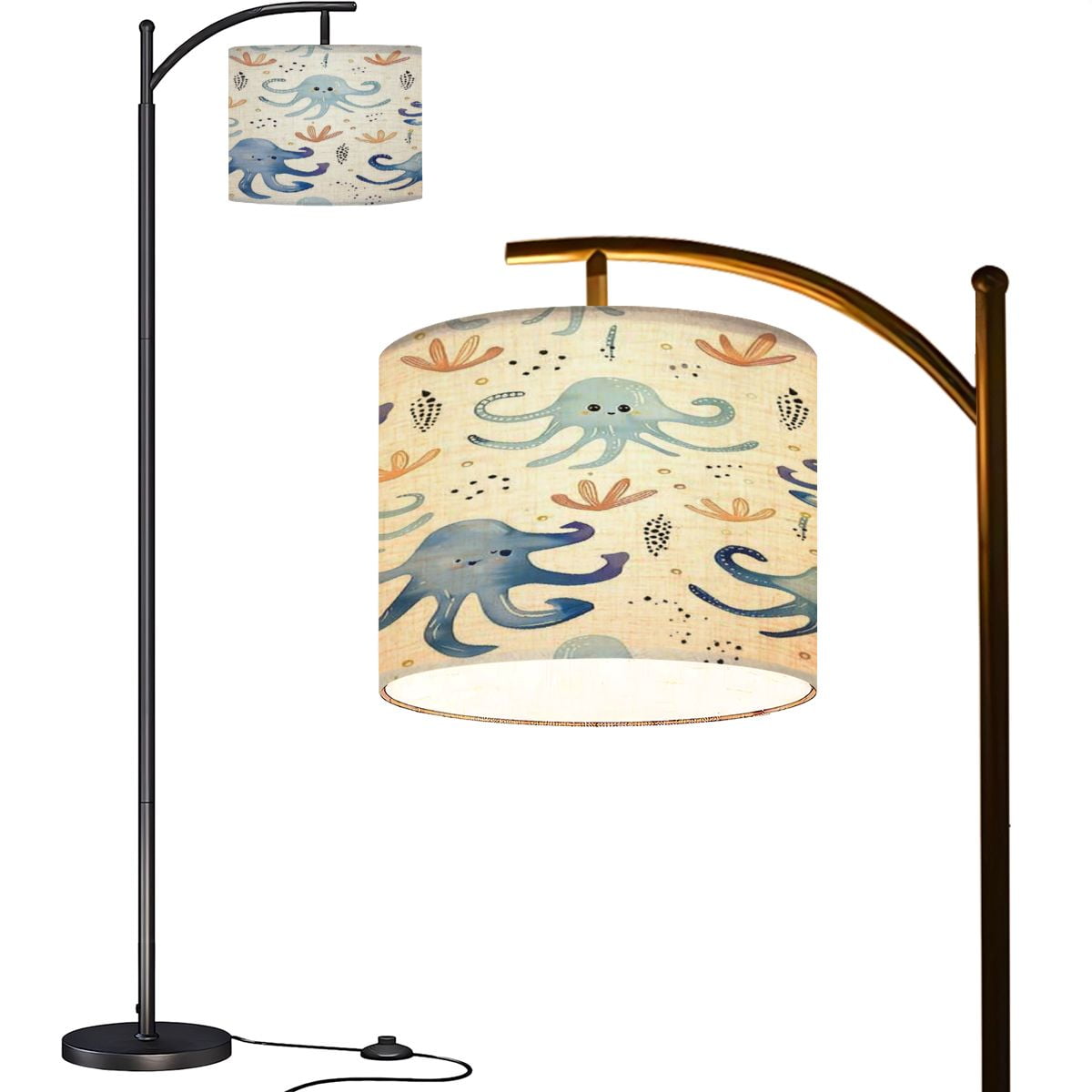 Arc Floor Lamps Cute seamless sea octopus for decorating fabrics ...