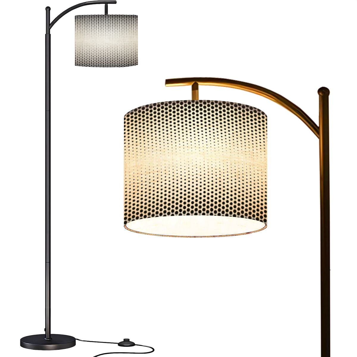 Arc Floor Lamps Dotted gradient halftone seamless dotted art style ...