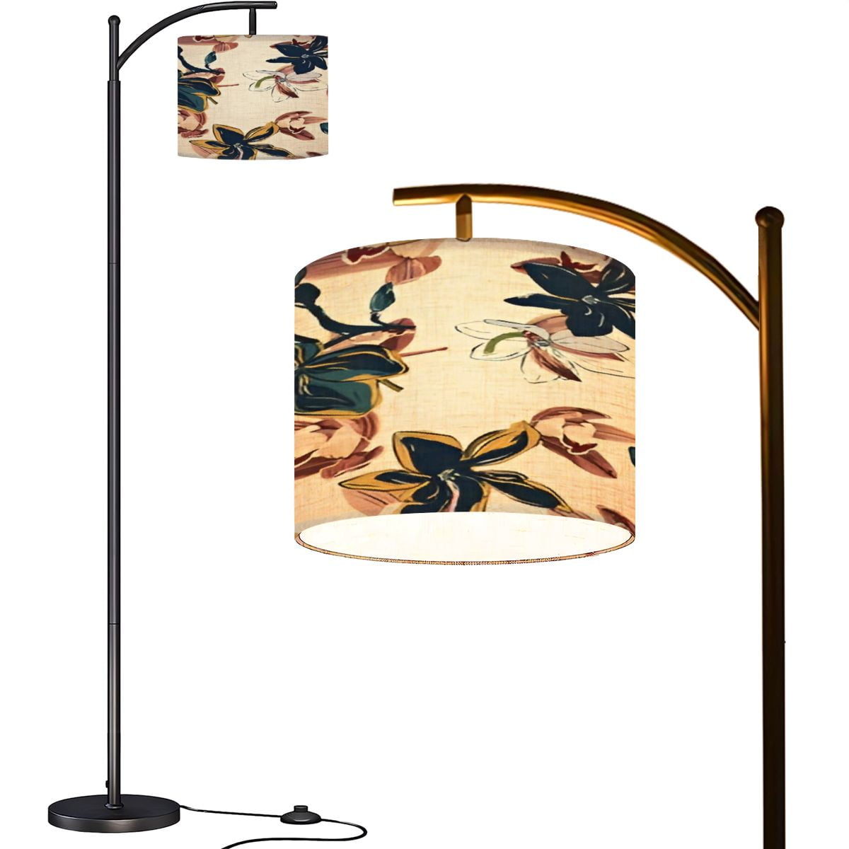 Arc Floor Lamps Floral Seamless pattern beautiful flowers artistic ...