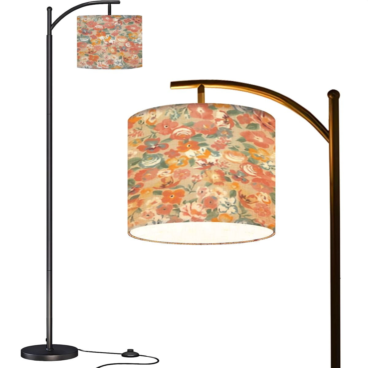 Arc Floor Lamps Floral liberty pattern Plant for tapestries prints ...