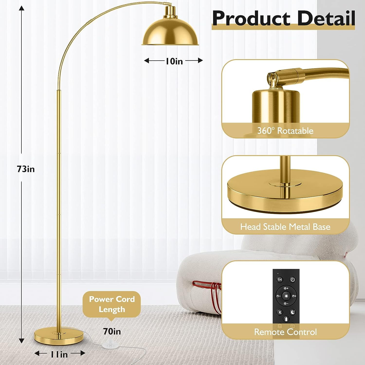 Mid Century Modern Arc Floor Lamp Giant Waves Modern Tall Standing Lamp ...