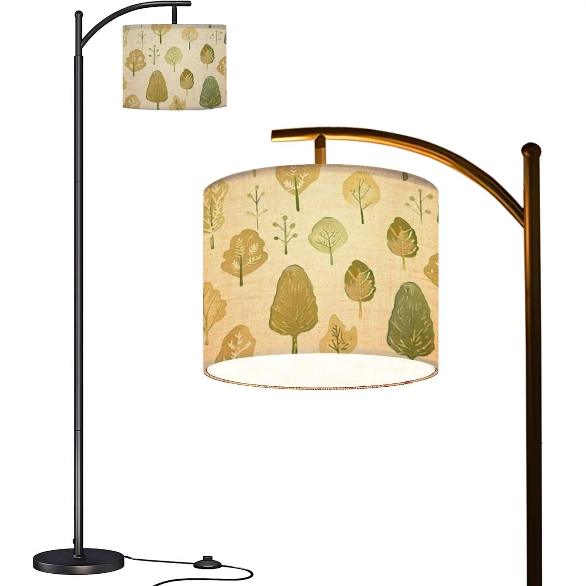 Arc Floor Lamps Forest pattern pastel green seamless Calm nature ...