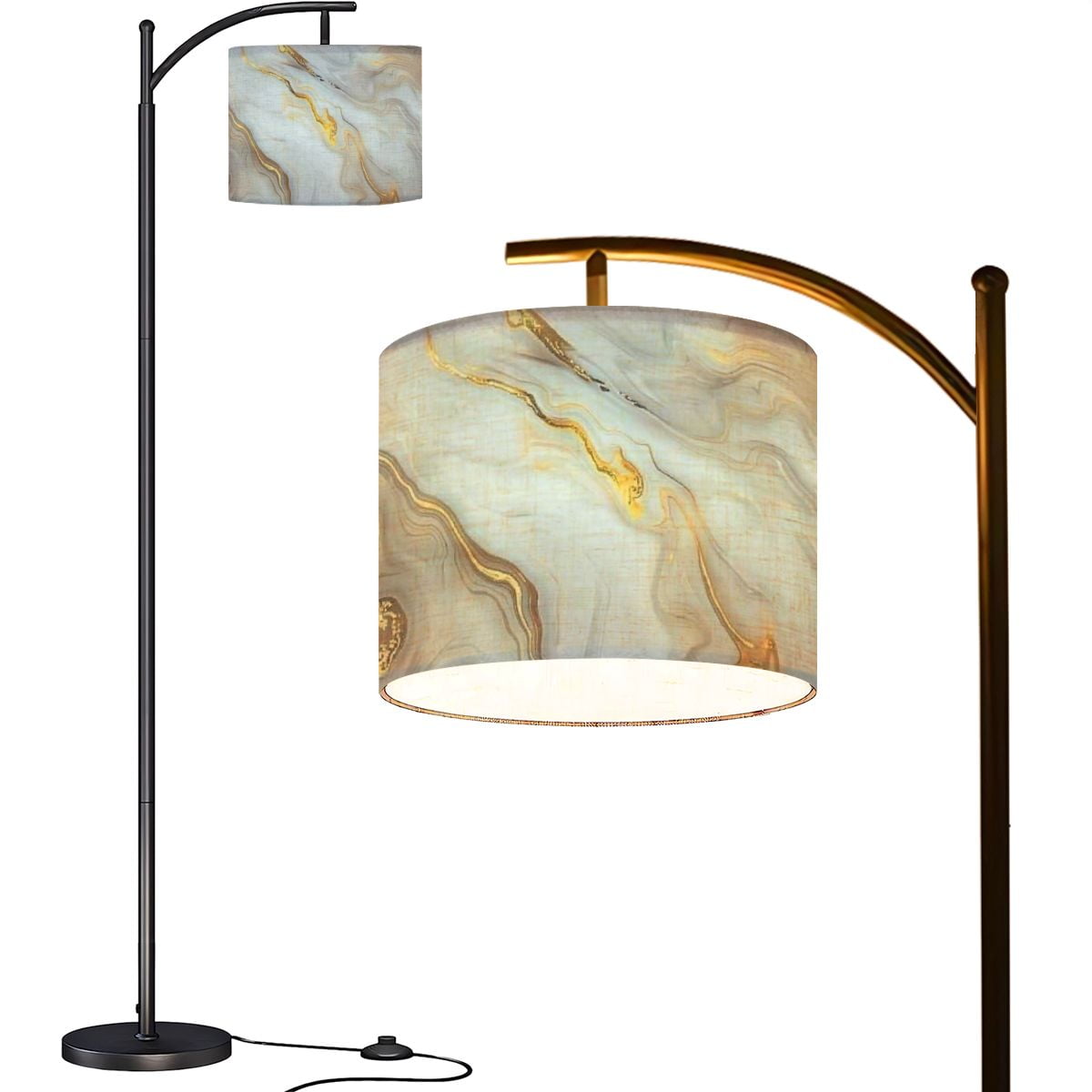 Arc Floor Lamps Gold marble Luxury texture for wedding cover Modern LED ...