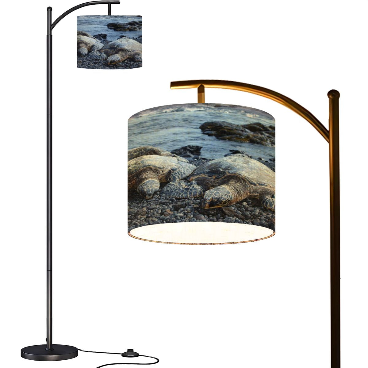 Arc Floor Lamps Green Sea Hawaii Modern LED Adjustable Lampshade ...