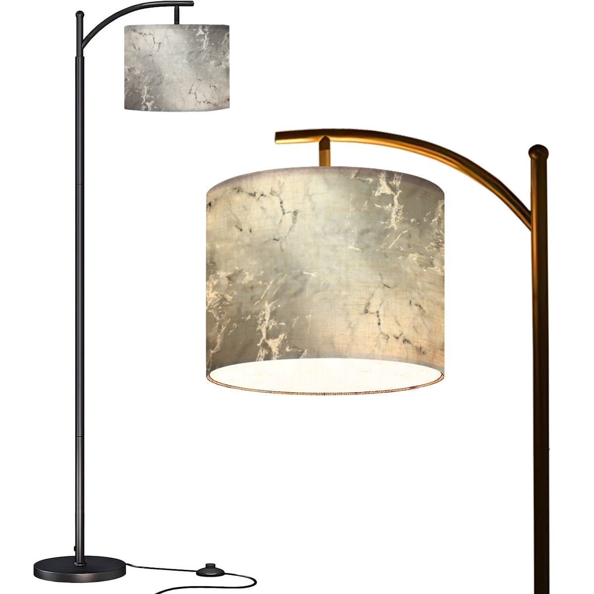 Arc Floor Lamps Grey marble texture Granite Stone Hand drawn dark grey ...