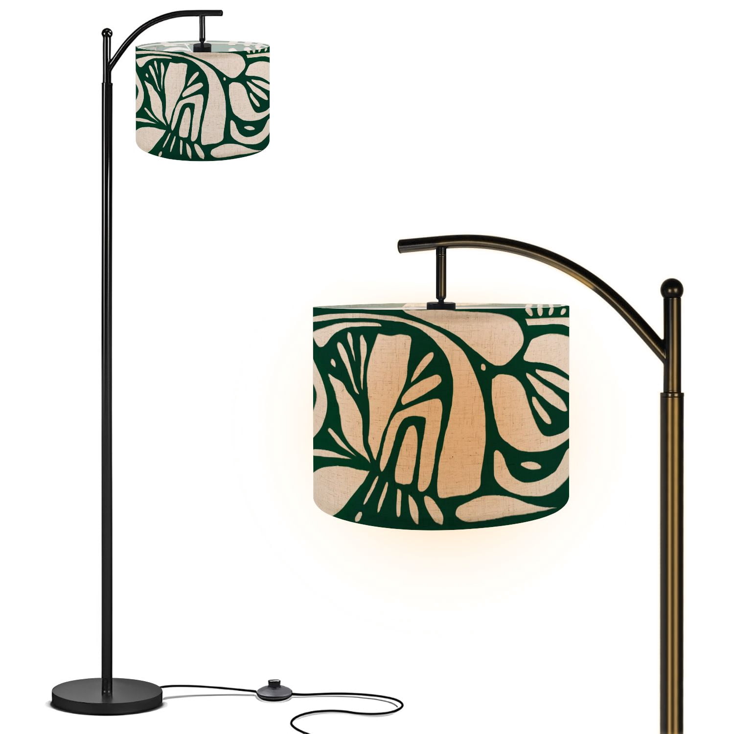 Arc Floor Lamps Hand drawn minimal abstract pattern Collage ...