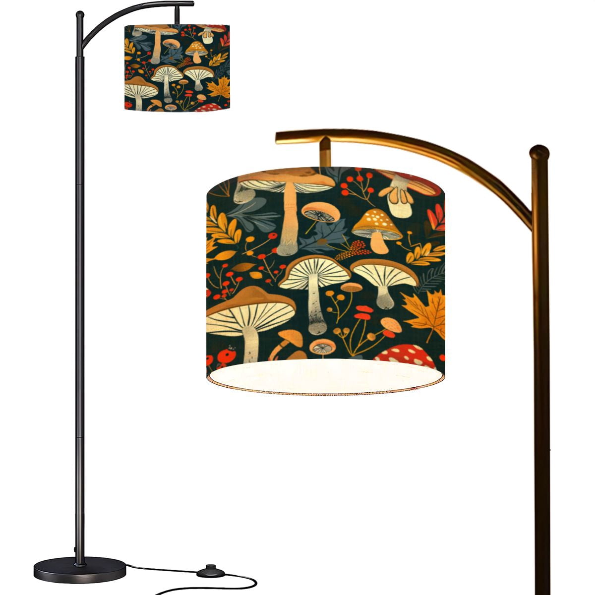 Arc Floor Lamps Harmonious Autumn Forest Scene Modern Botanic Twist ...