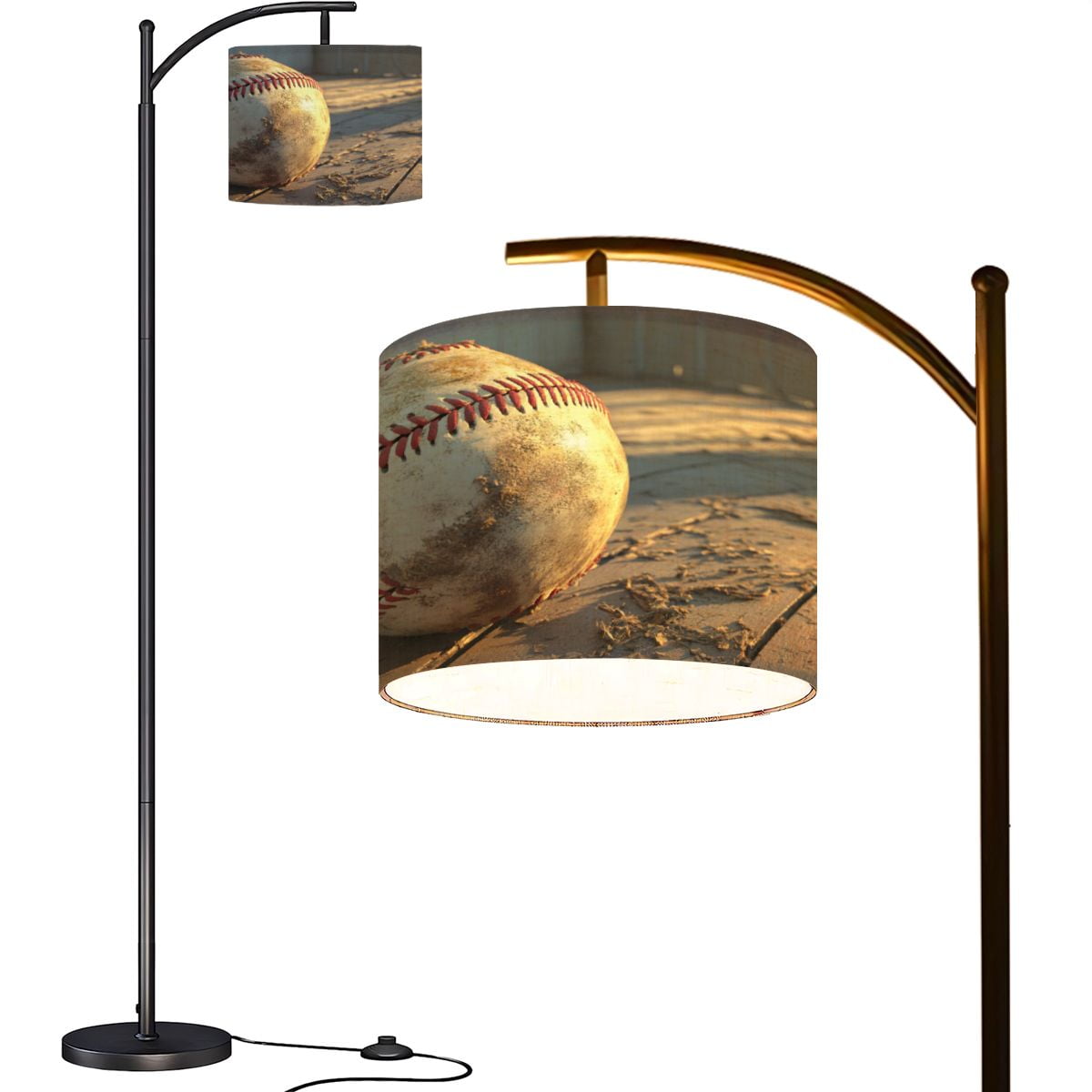 Arc Floor Lamps Highly Worn Baseball Early Light Porch Modern LED ...