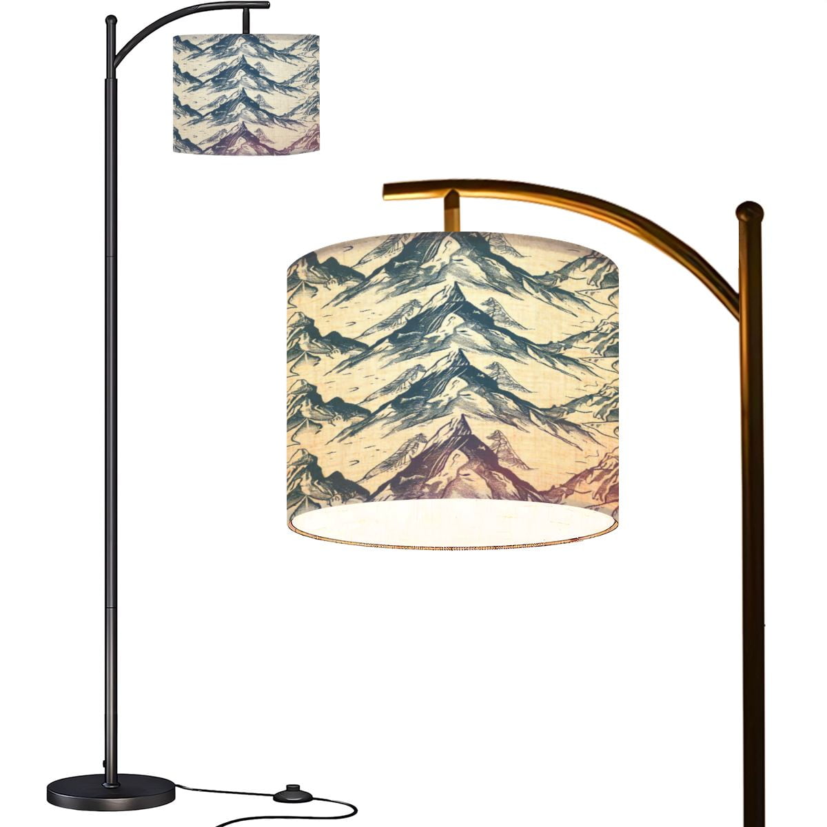 Arc Floor Lamps Inspirational mountain seamless pattern for print ...