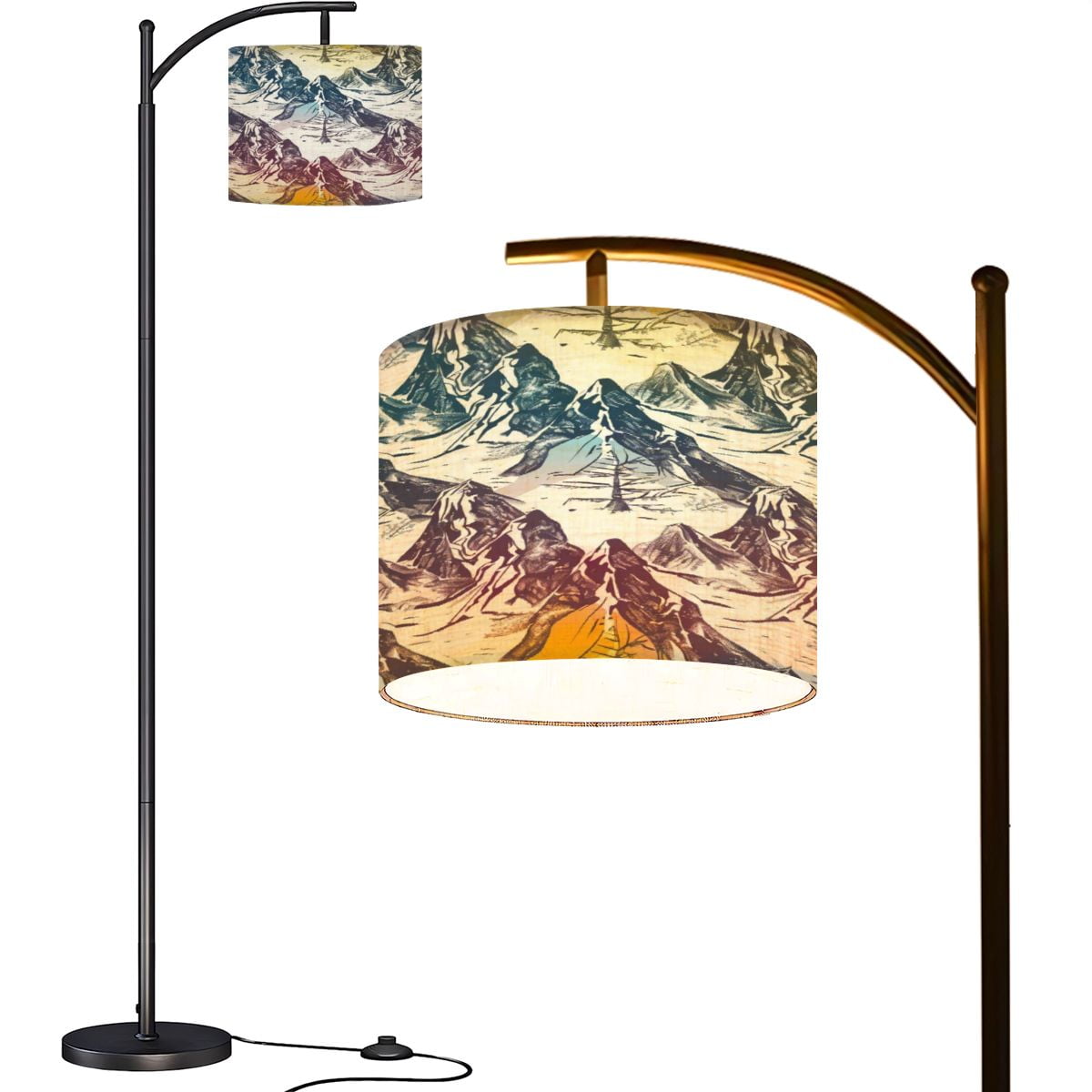 Arc Floor Lamps Inspirational mountain seamless pattern for print ...
