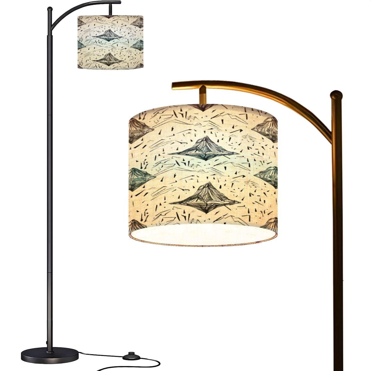 Arc Floor Lamps Inspirational mountain seamless pattern for print ...