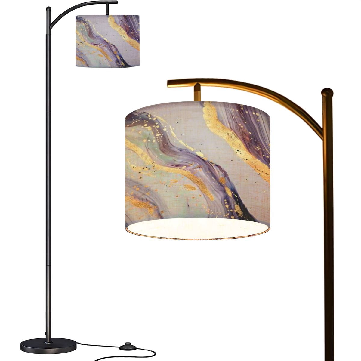 Arc Floor Lamps Liquid marble canvas abstract gold splatter texture ...
