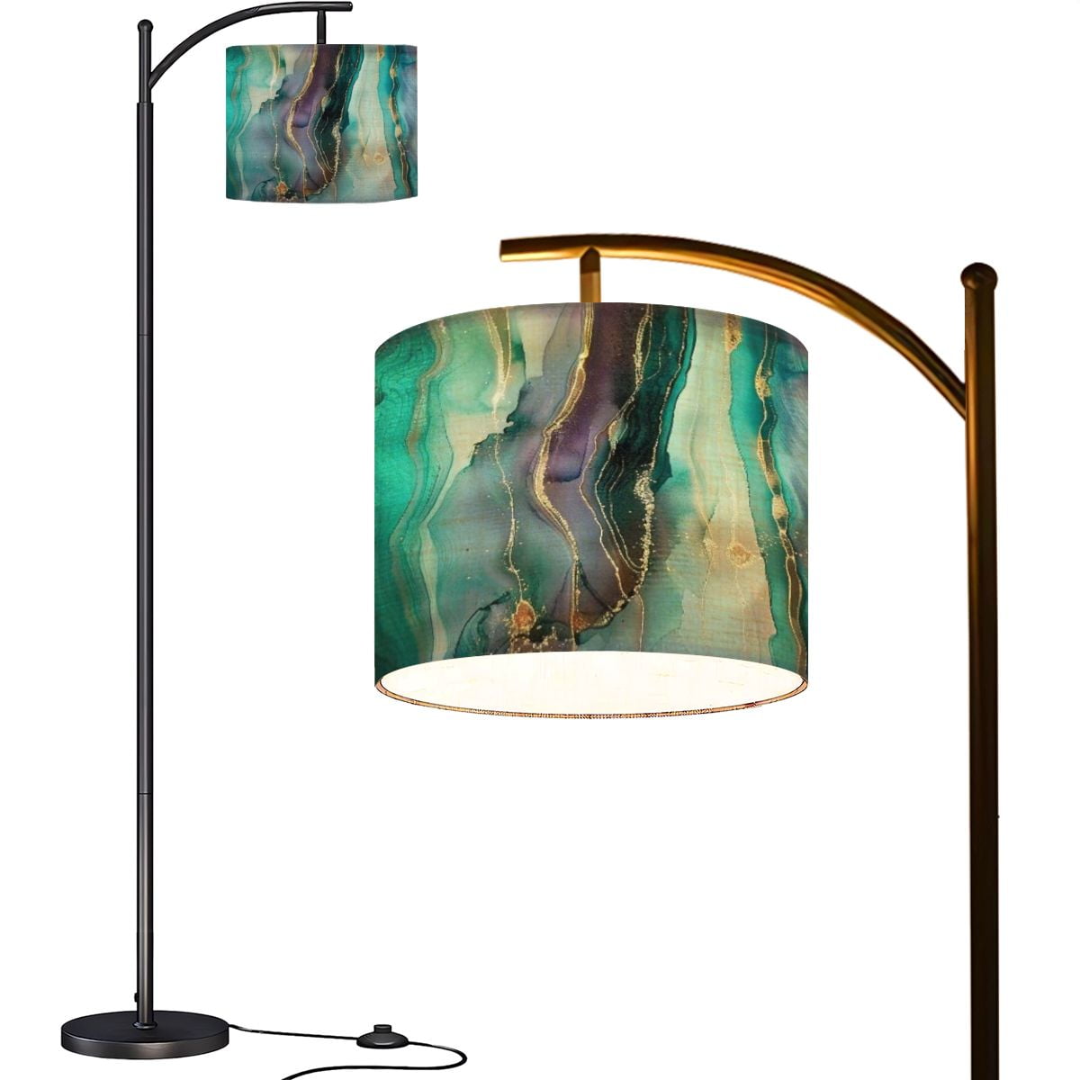Arc Floor Lamps Luxury abstract fluid art technique Transparent ...