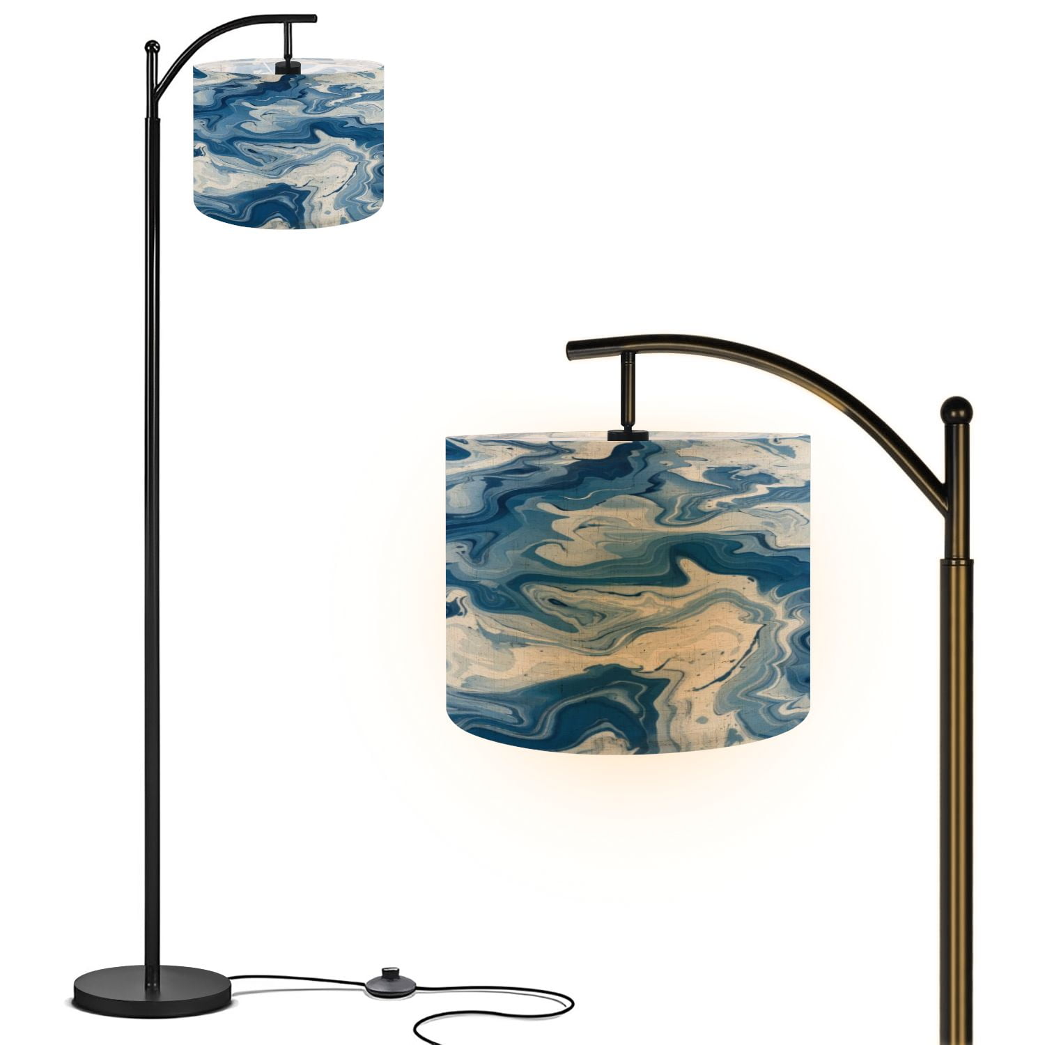 Arc Floor Lamps Marble Alcohol Ink Marble watercolor seamless pattern ...