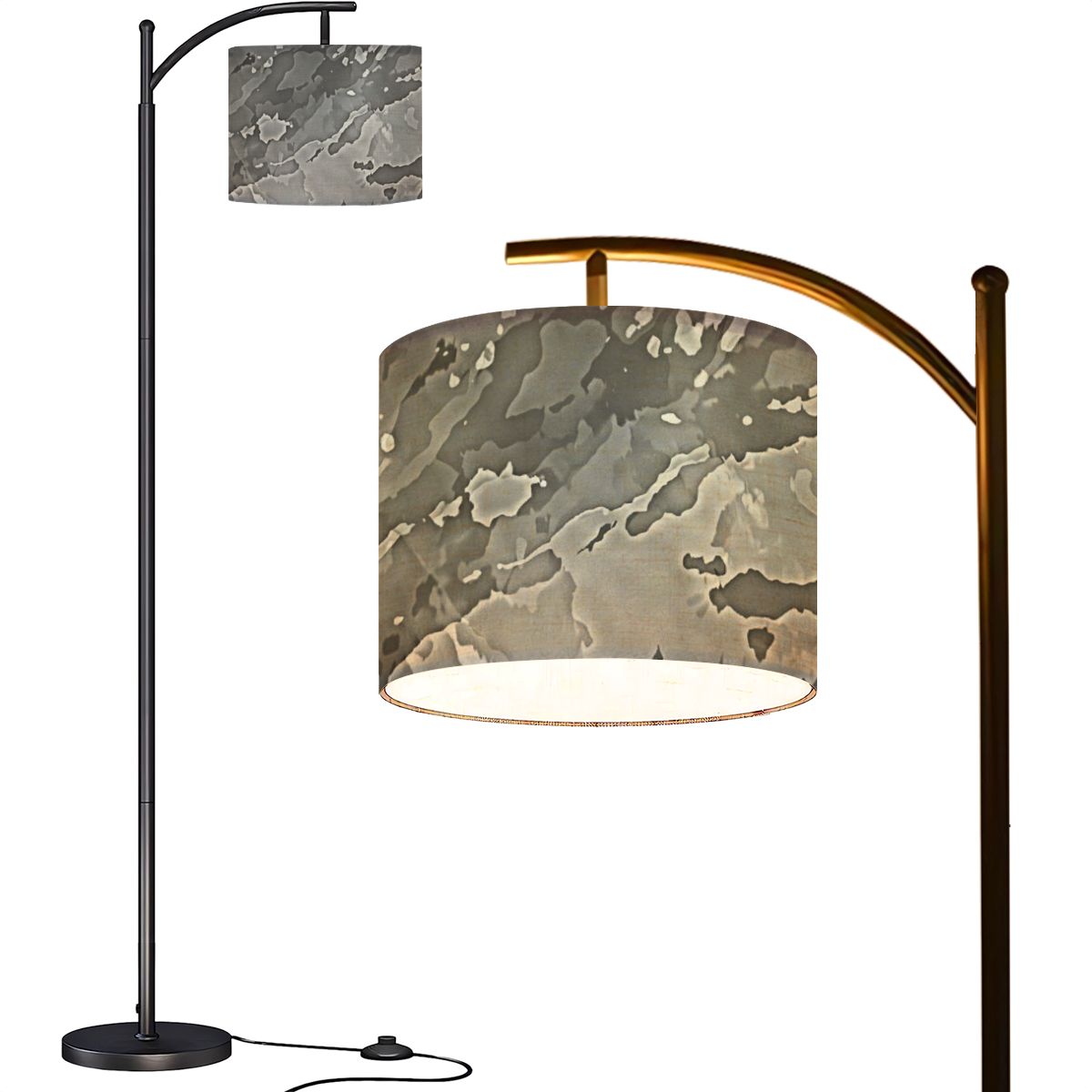 Arc Floor Lamps Marble Texture Background High Resolution Italian Grey ...