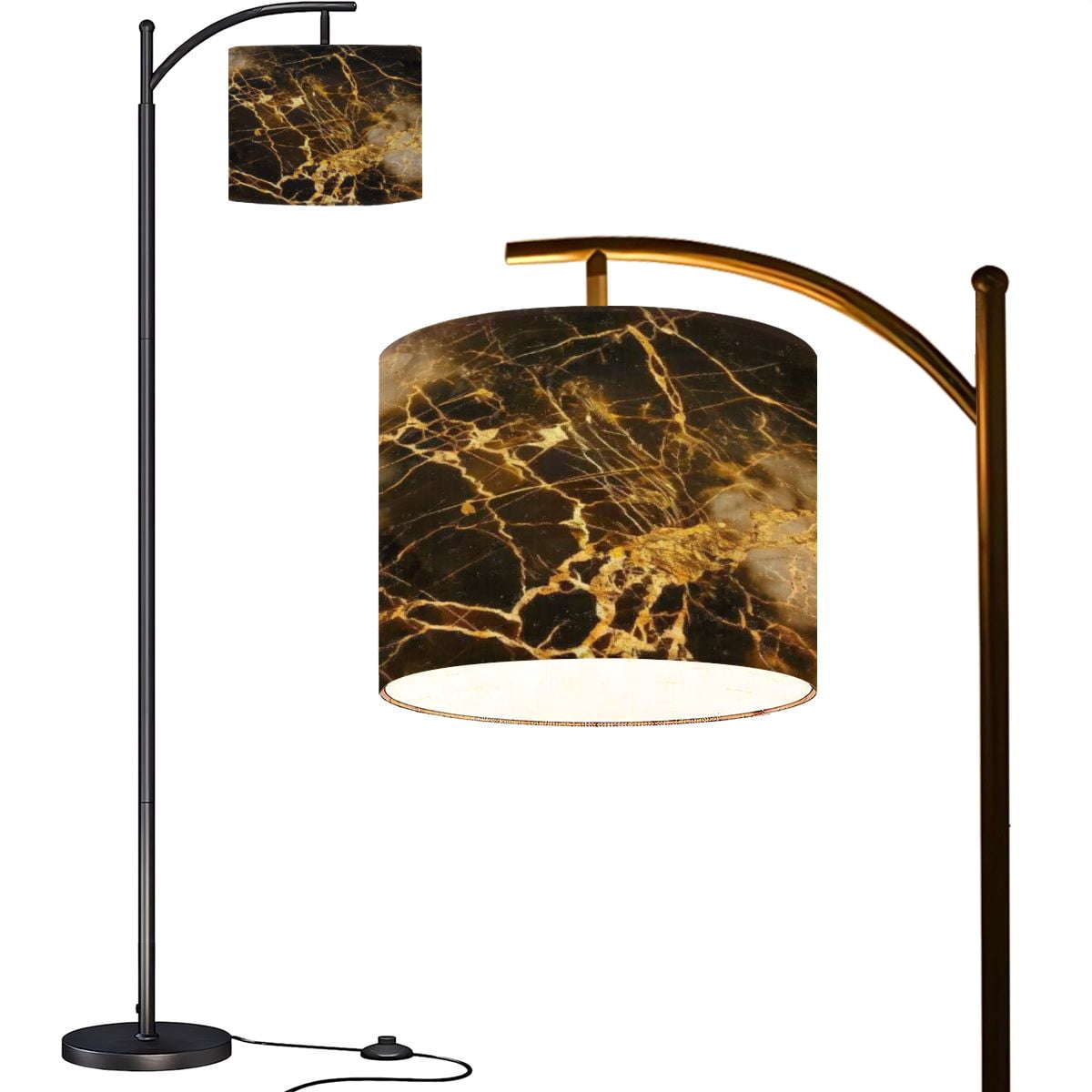 Arc Floor Lamps Marble patterned texture abstract natural marble gold ...
