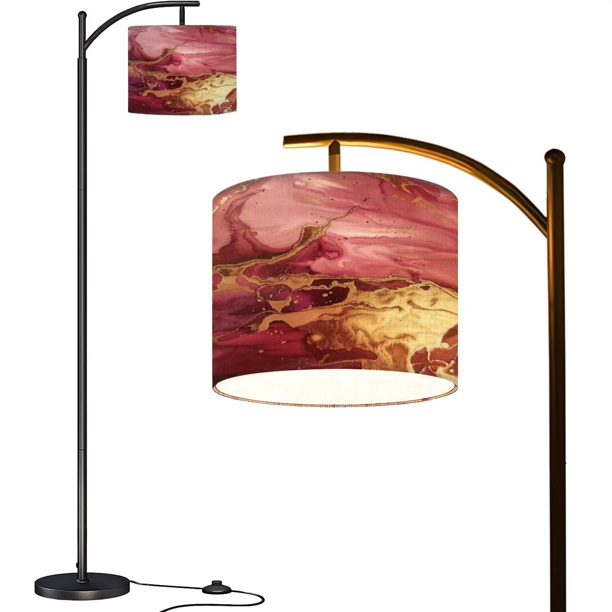 Arc Floor Lamps Marbling Paint Background Pink Alcohol Ink Mix Textures ...