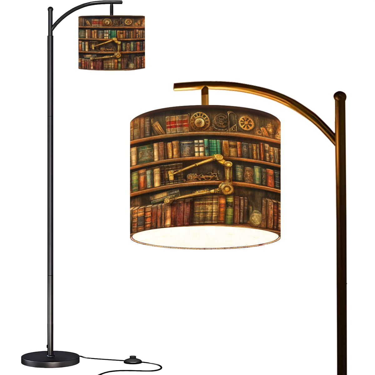 Arc Floor Lamps Mechanical Bookshelf Highlights Modern LED Adjustable ...