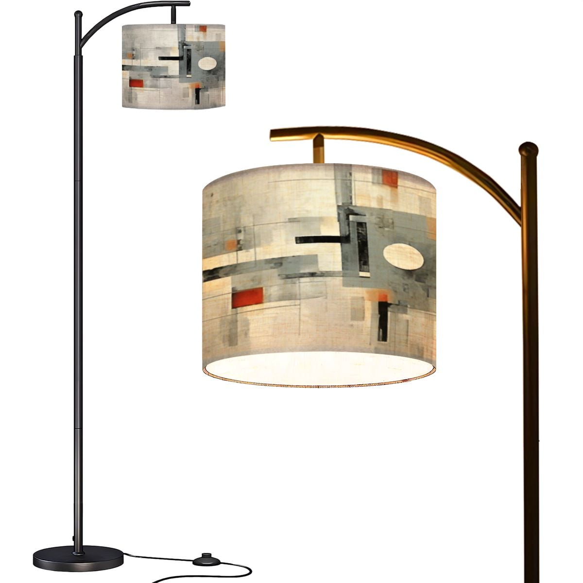 Arc Floor Lamps Modern abstract art Watercolor Geometry kids texture ...