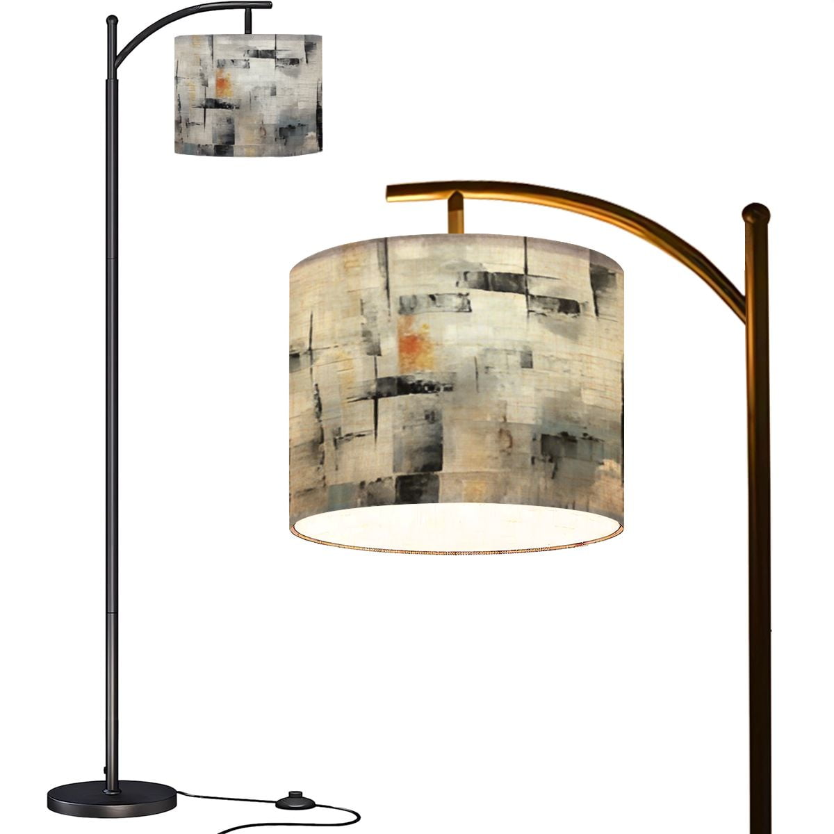 Arc Floor Lamps Modern abstract art Watercolor Geometry kids texture ...