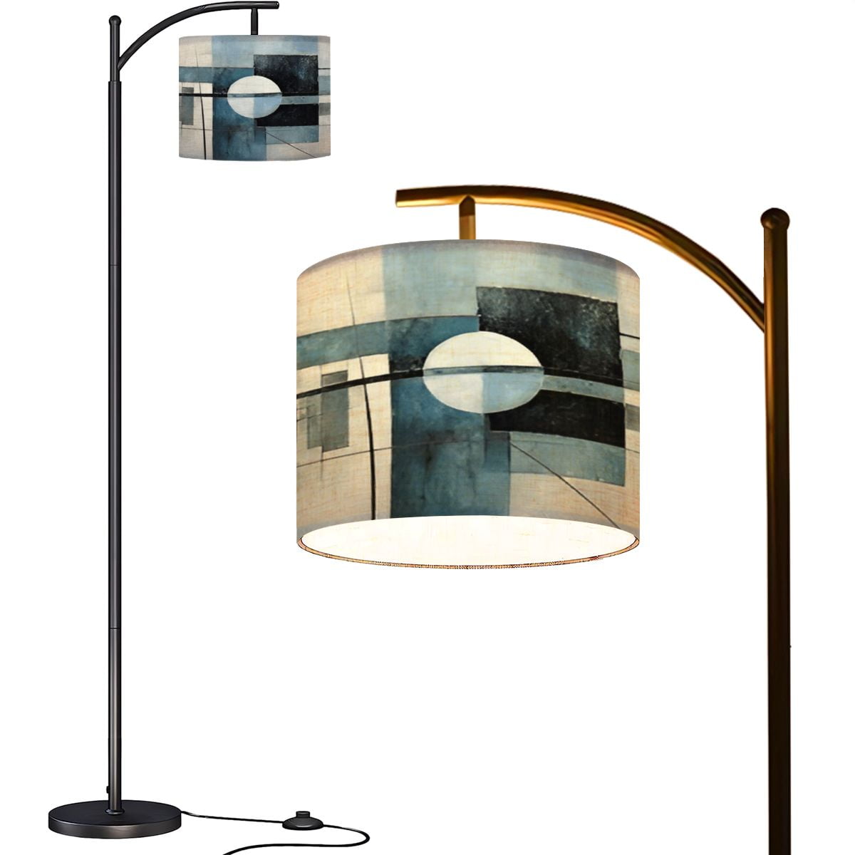 Arc Floor Lamps Modern abstract art Watercolor Geometry kids texture ...