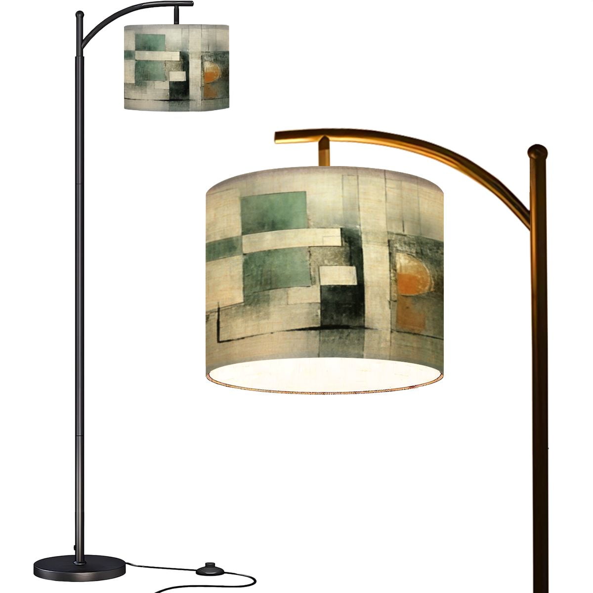 Arc Floor Lamps Modern abstract art Watercolor Geometry kids texture ...