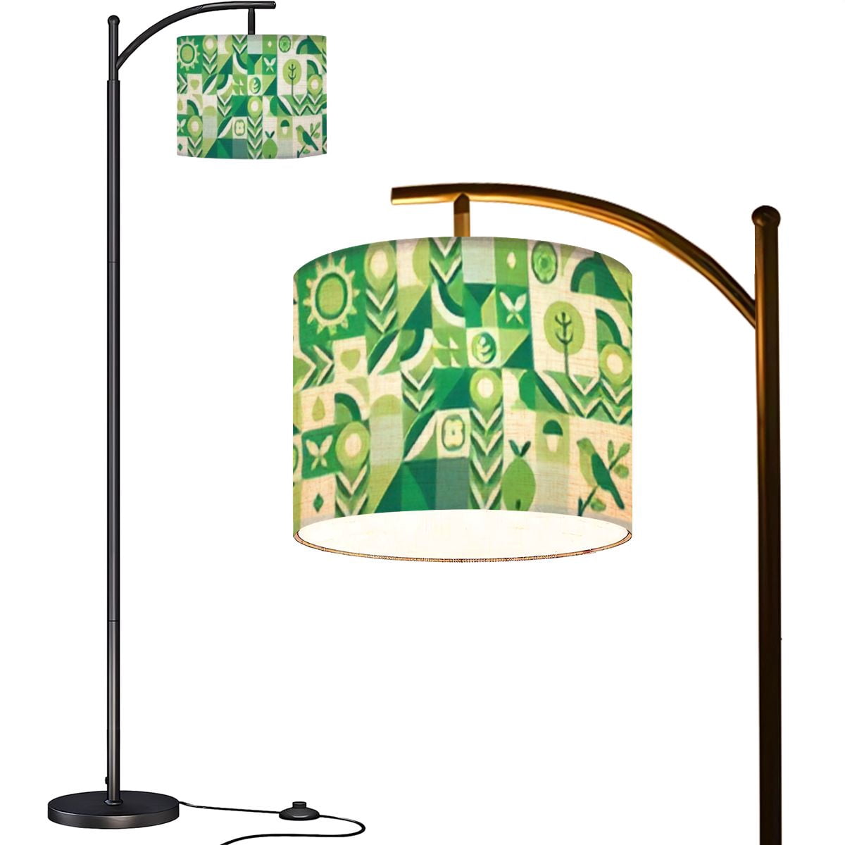 Arc Floor Lamps Modern geometric Abstract nature Trees leaves flowers ...