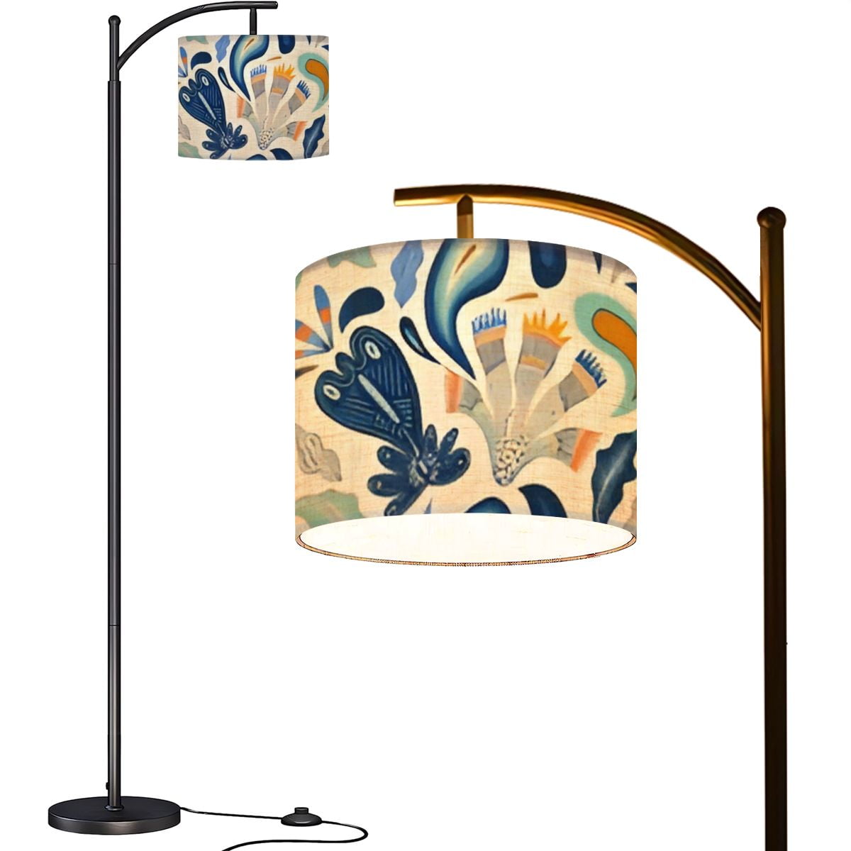 Arc Floor Lamps Modern hand drawn mixed ethno style ornament pattern ...