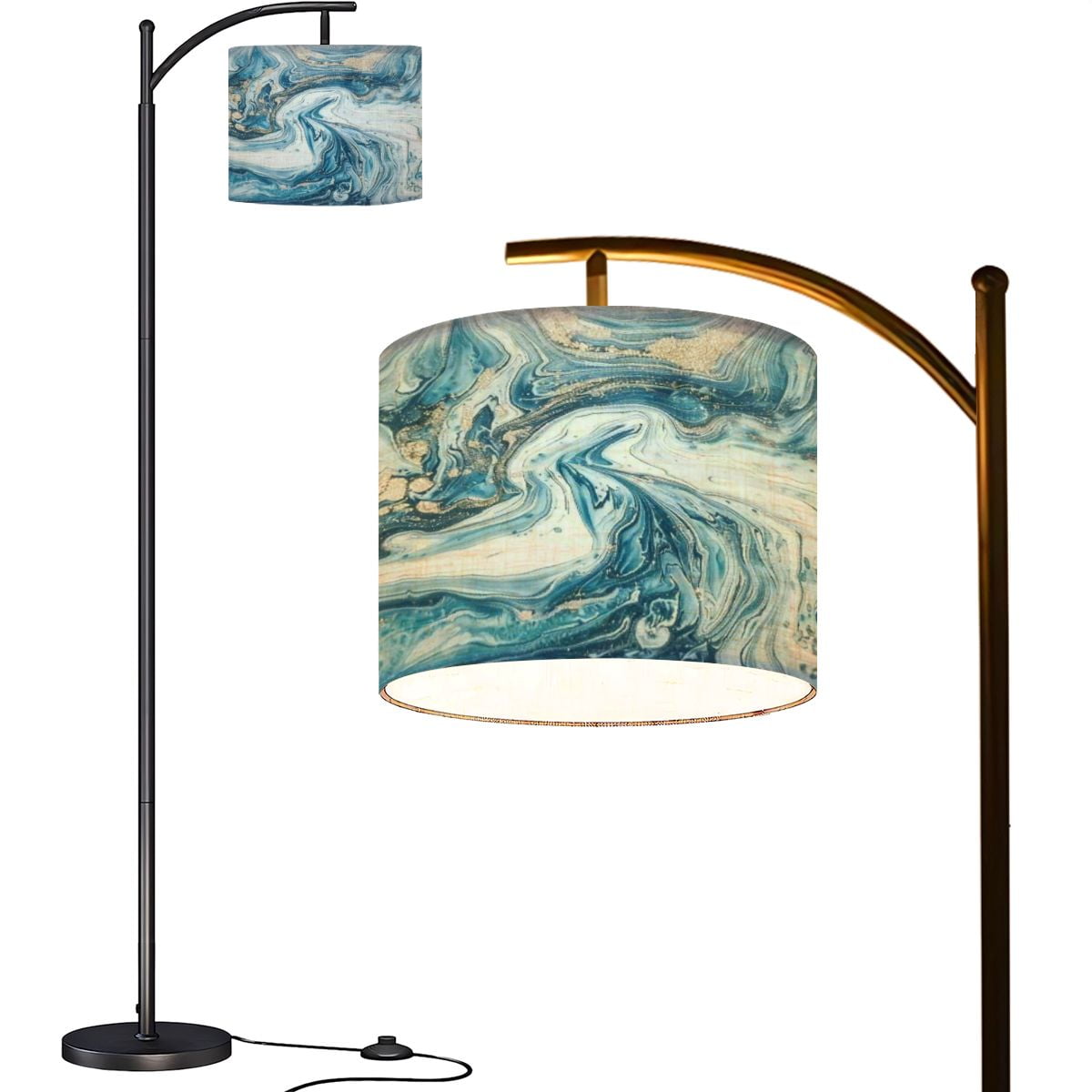 Arc Floor Lamps Natural Luxury Marbleized Ancient oriental drawing ...