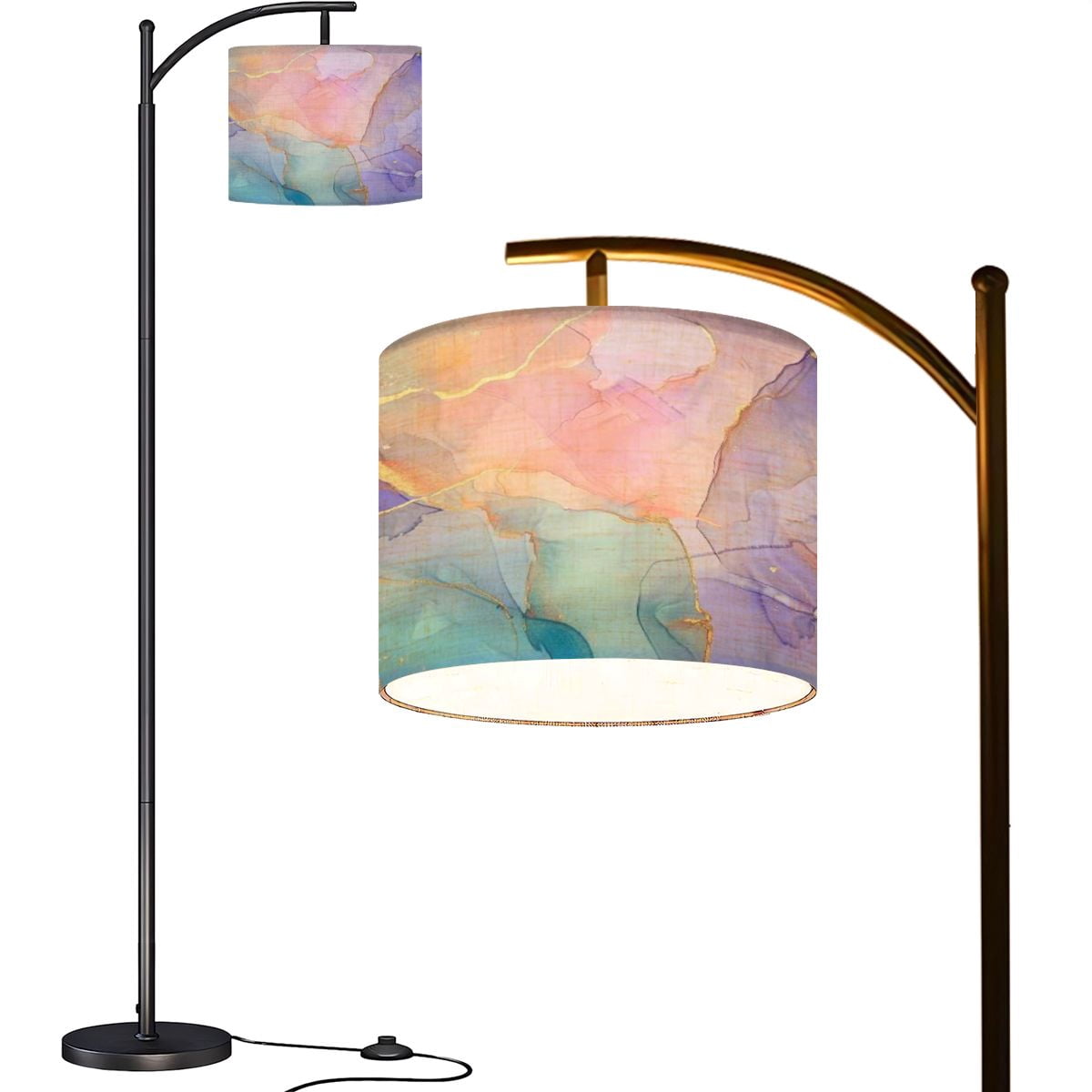 Arc Floor Lamps Natural luxury abstract fluid art alcohol ink technique ...
