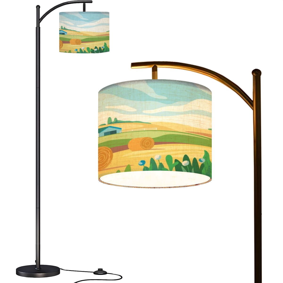 Arc Floor Lamps Nature landscape farm fields harvesting Ecological ...