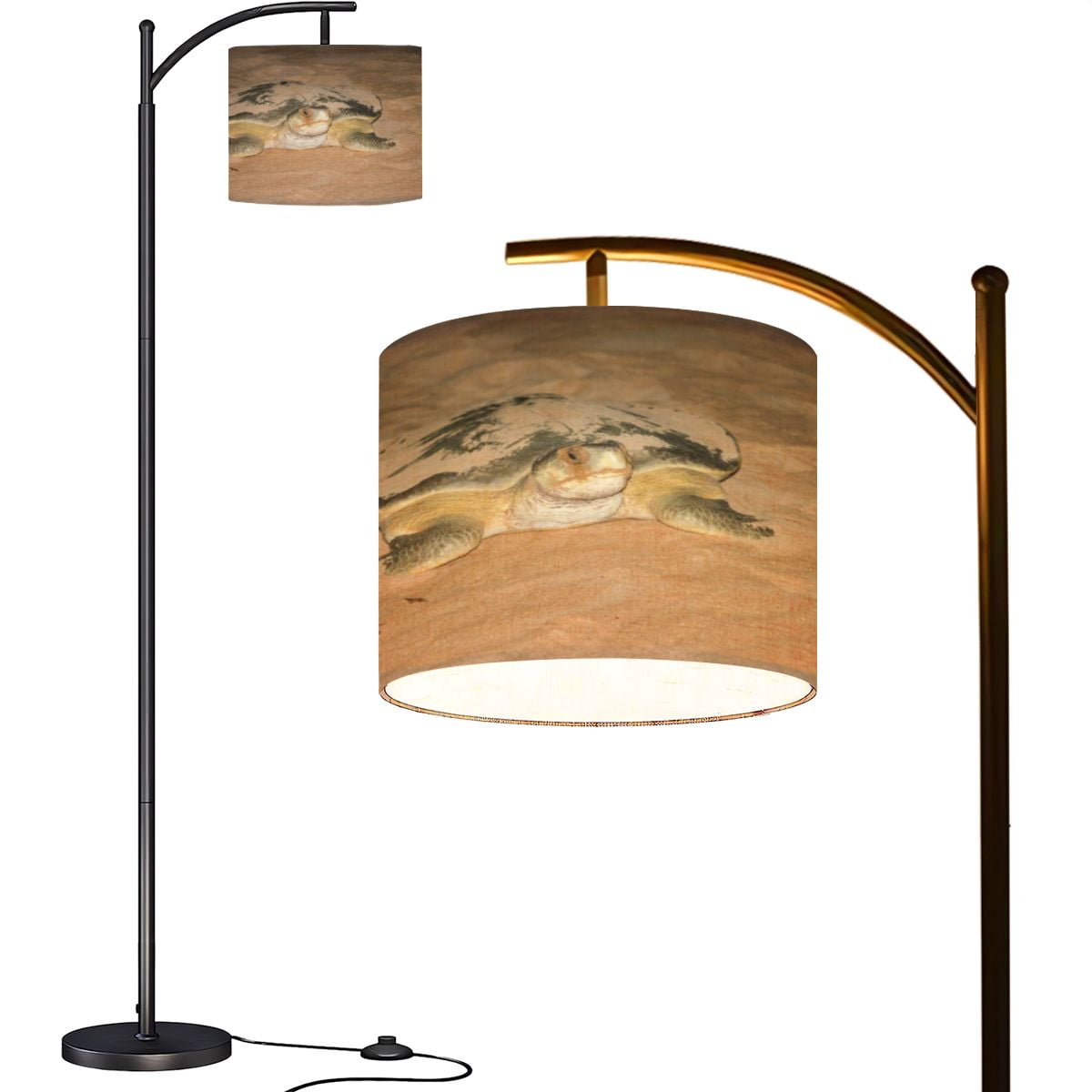 Arc Floor Lamps Nesting Flatback Sea Turtle Modern LED Adjustable ...