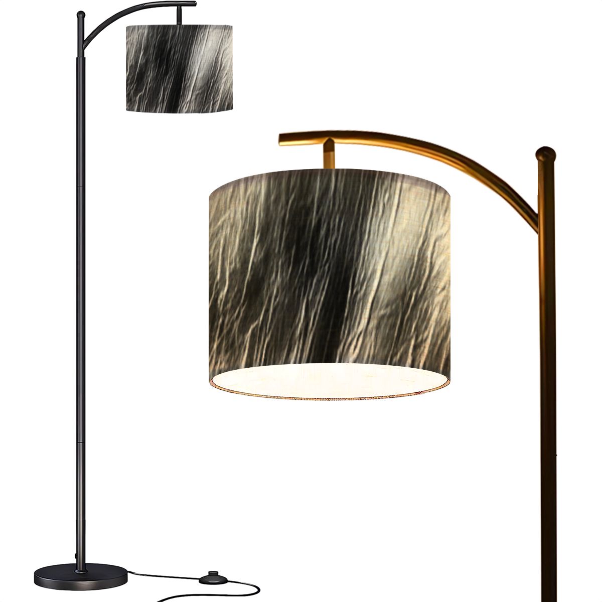Arc Floor Lamps Old Antique Paper Grunge Hand Artwork Soft Grey Card ...