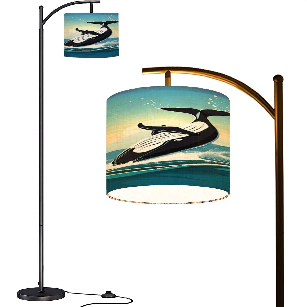Arc Floor Lamps Orca jumping out water Jumping killer whale killer ...