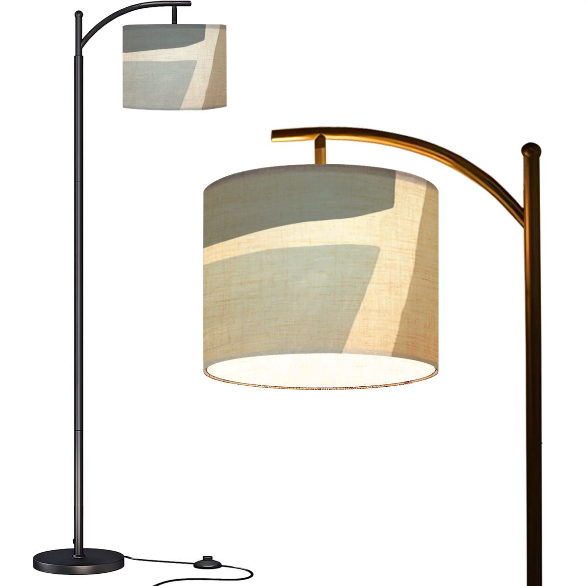 Arc Floor Lamps Organic abstract shape natural colors Hand textured ...