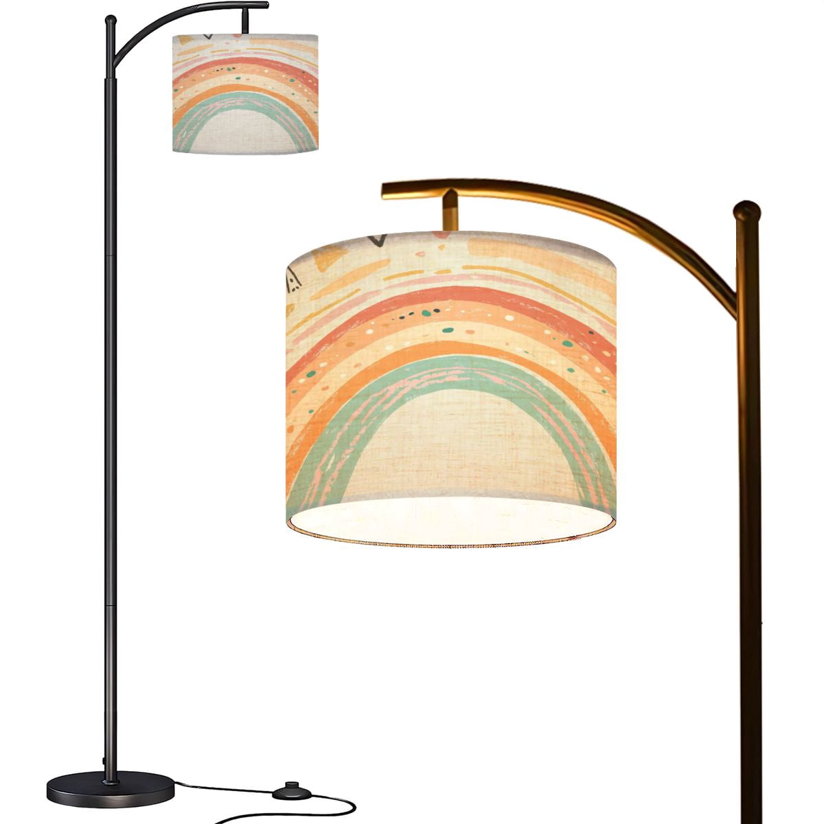 Arc Floor Lamps Playful Pastel Bohemian Art Calm Whimsical Earthy ...