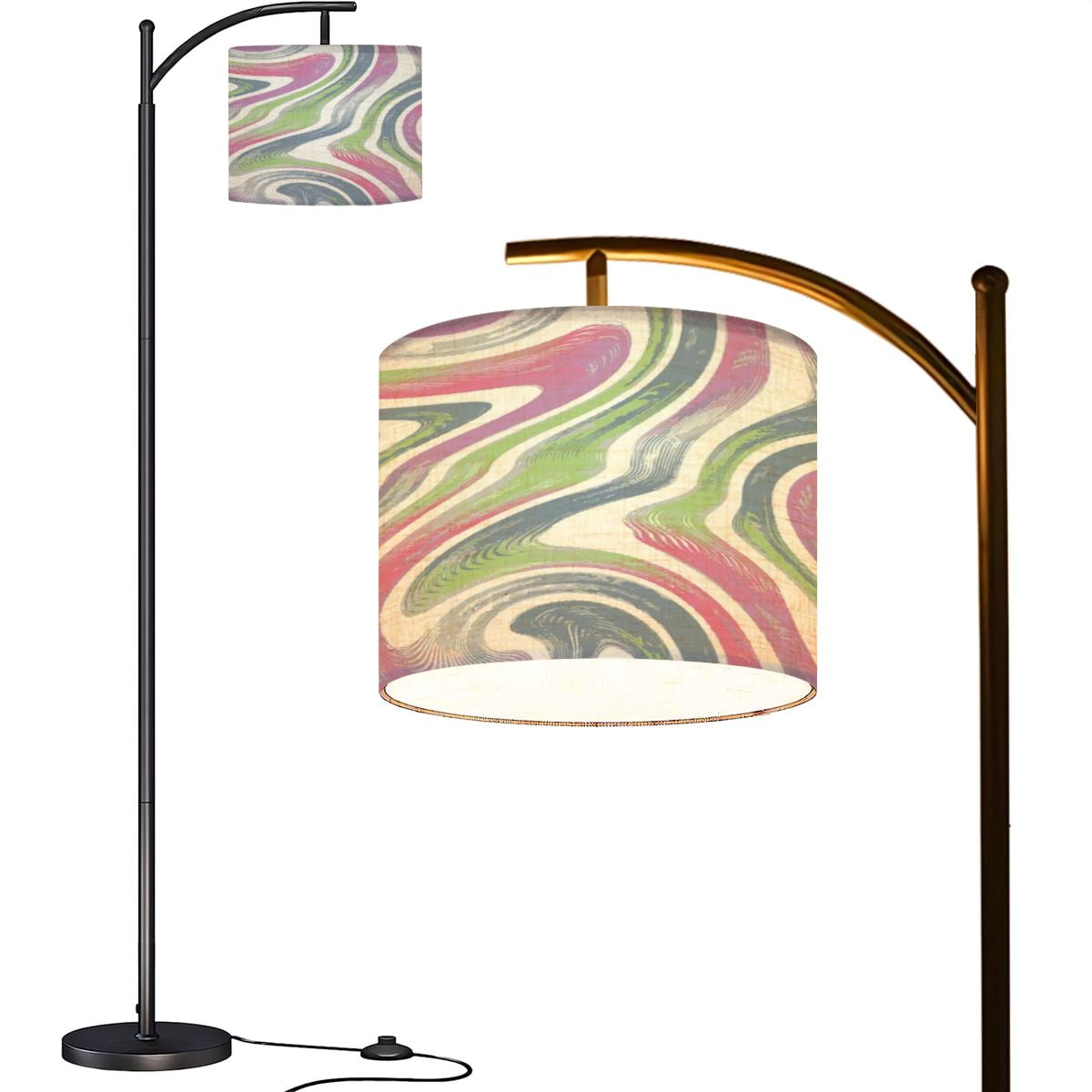 Arc Floor Lamps Psychedelic optical illusion Hypnotic earth color ...