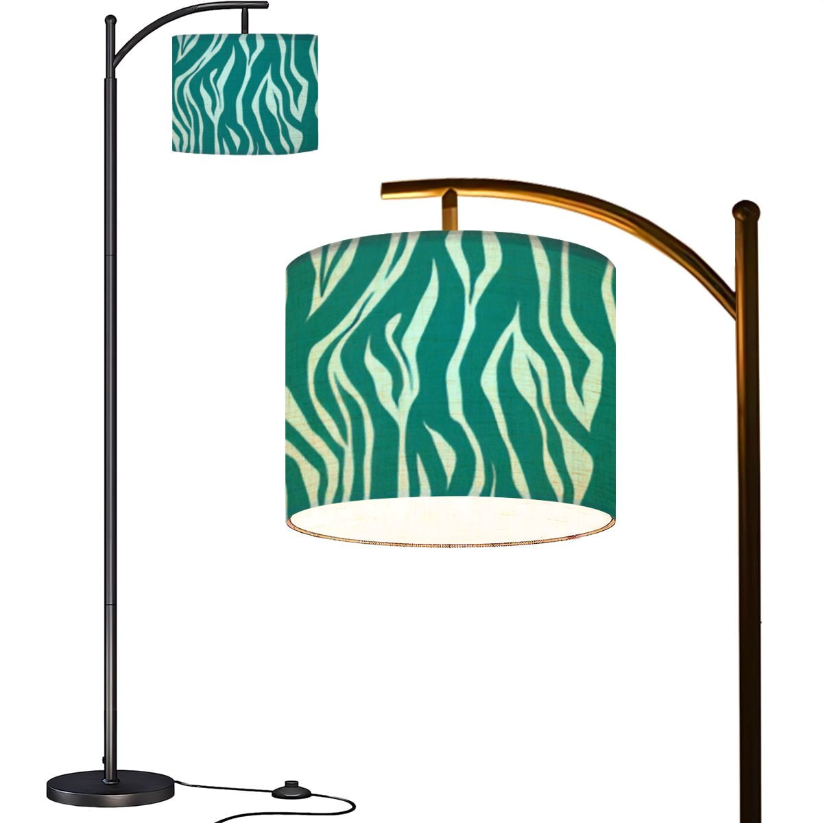 Arc Floor Lamps Psychedelic swirl seamless pattern 60s 70s style liquid ...