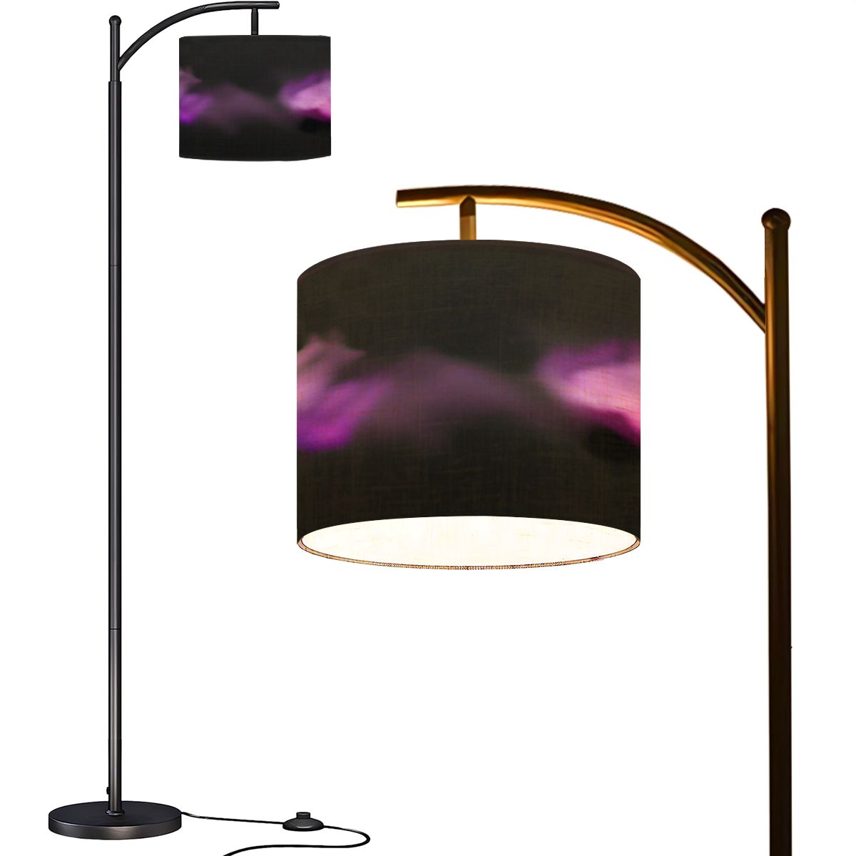 Arc Floor Lamps Realistic scary mystical night Halloween Purple ...