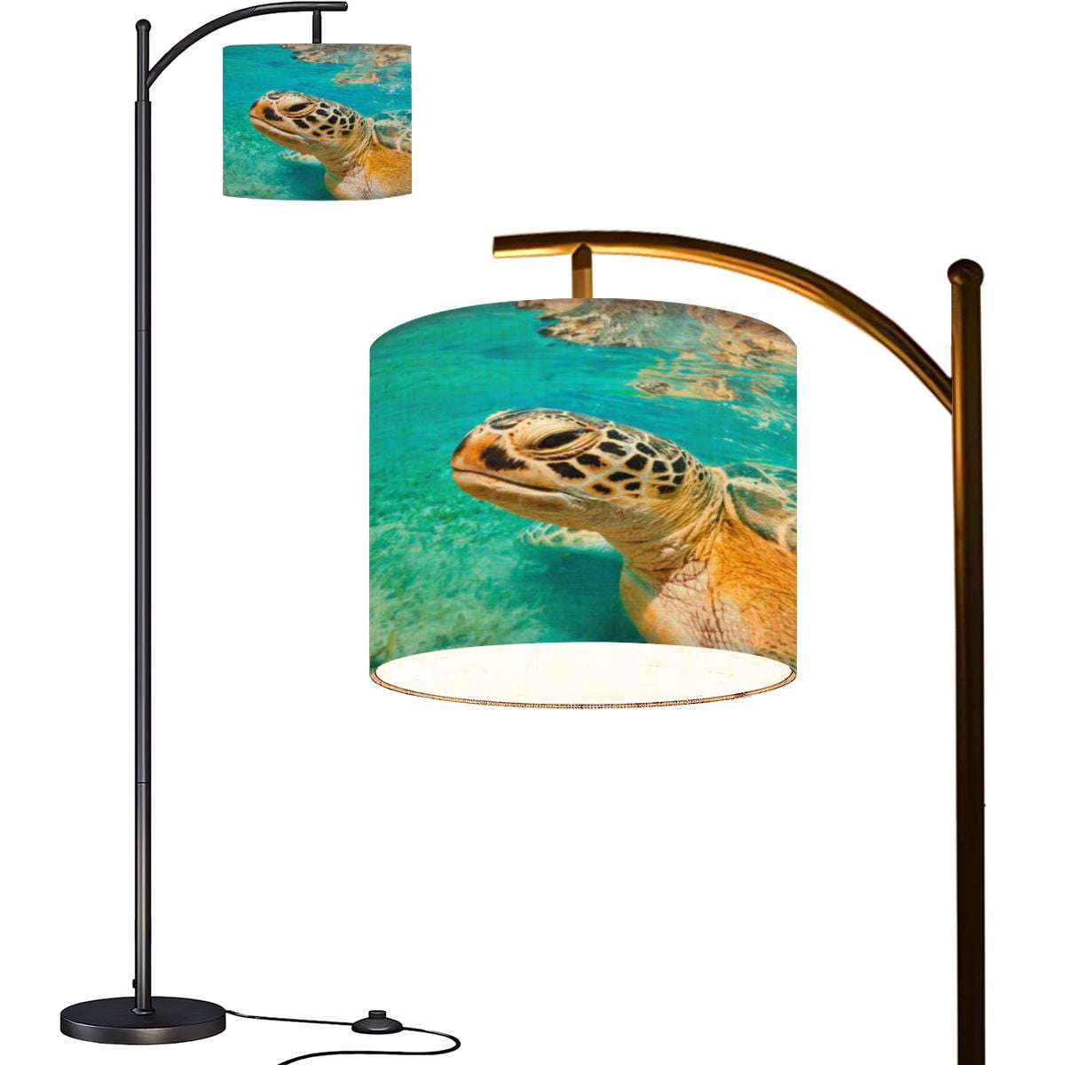 Arc Floor Lamps Sea turtle Underwater explore turtle Modern LED ...
