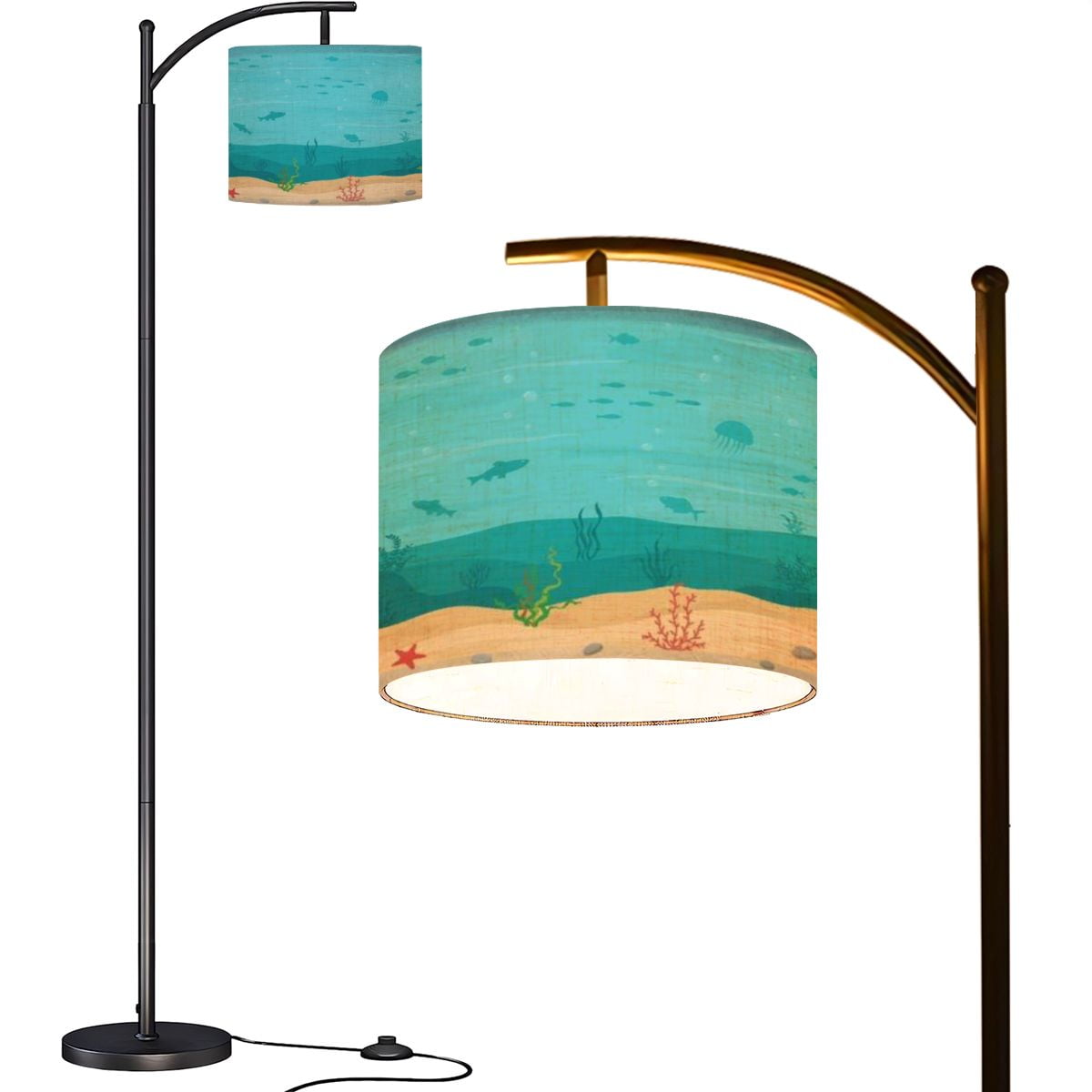 Arc Floor Lamps Sea underwater Marine sea bottom underwater plants ...