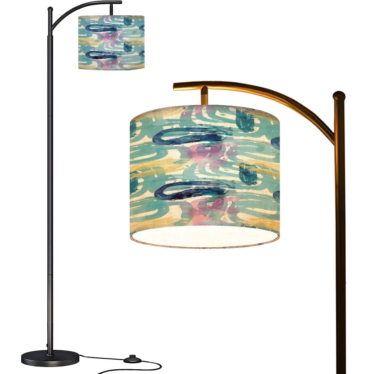 Arc Floor Lamps Seamless Hand Abstract Watercolor Brush Strokes ...
