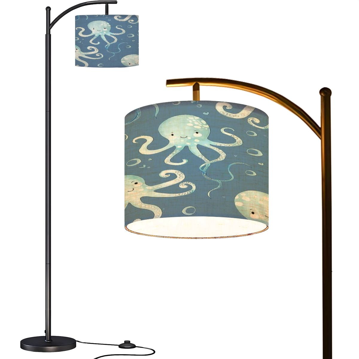 Arc Floor Lamps Seamless cute octopuses underwater world baby print for ...