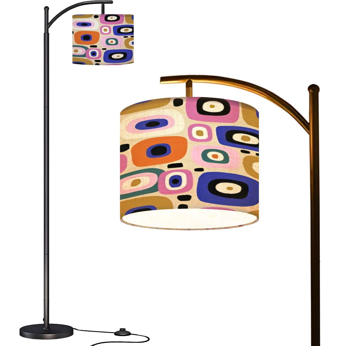 Arc Floor Lamps Seamless geometric pattern Retro style surface texture ...
