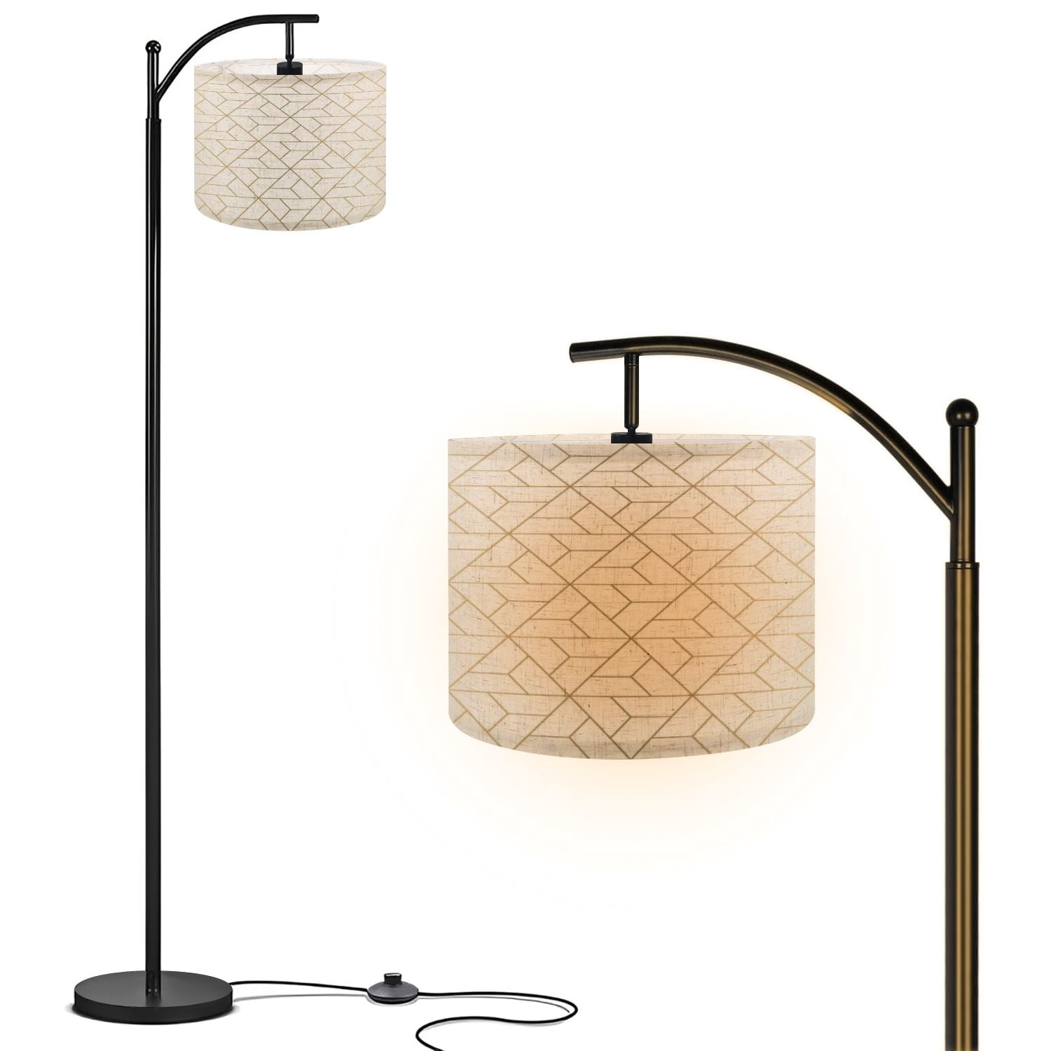 Arc Floor Lamps Seamless geometric pattern hexagon grid line modern ...